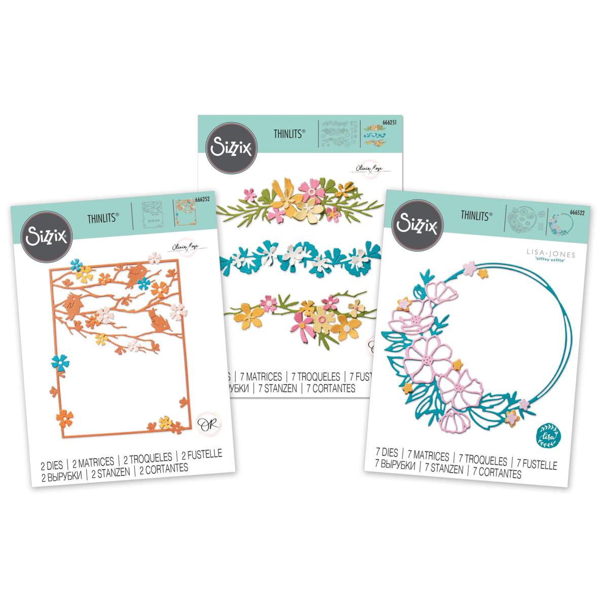 Sizzix® Thinlits® Die Set Woodland Florals Bundle | HSN