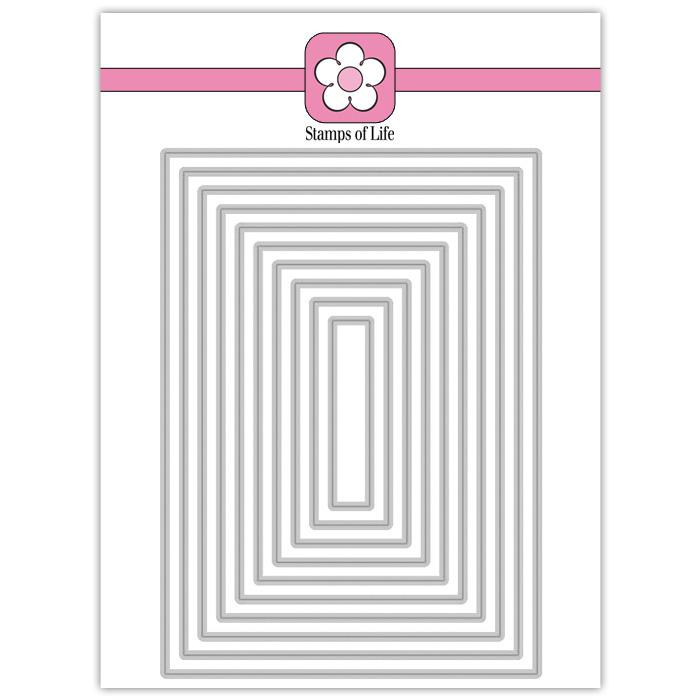 The Stamps of Life 5x7 Rectangles Die Set | HSN