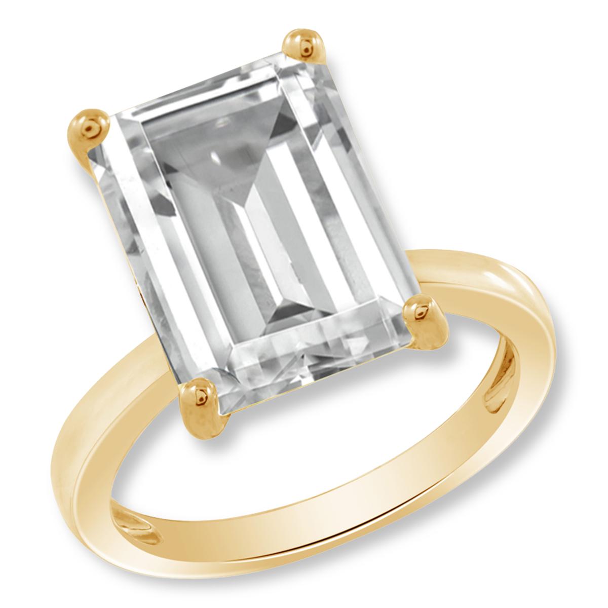 Radiance by Absolute™ 14.10ctw Emerald Cut Solitaire Ring | HSN
