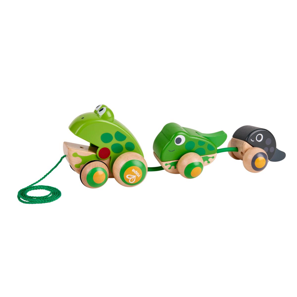 Hape Pull-Along Frog Family - Wooden Toddler Toy | HSN