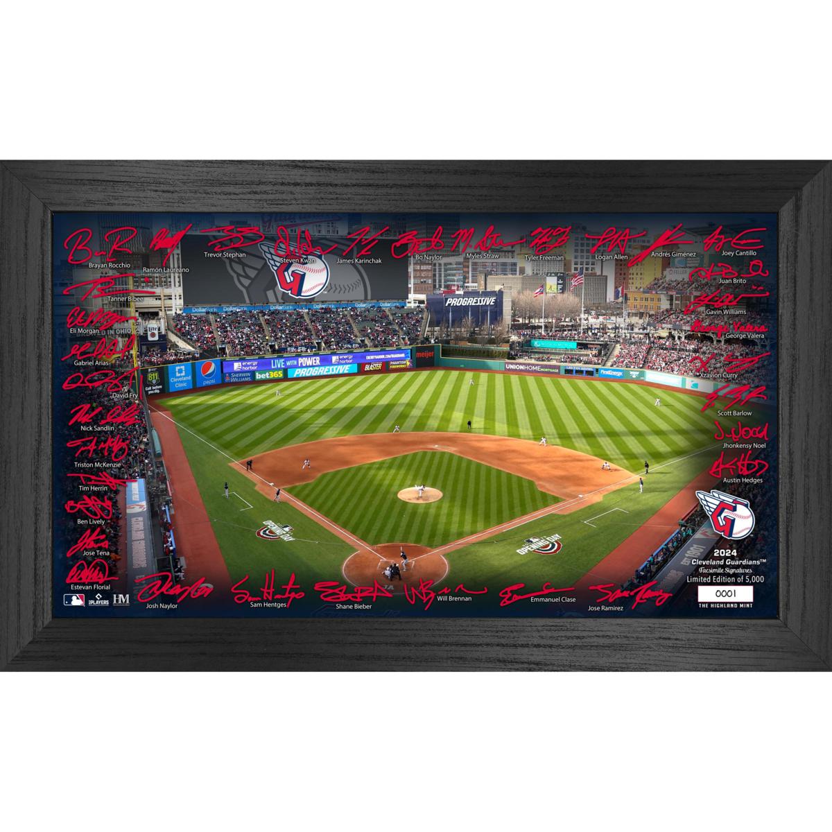 Officially Licensed MLB/MLBPA Cleveland Guardians 2024 Signature Field ...