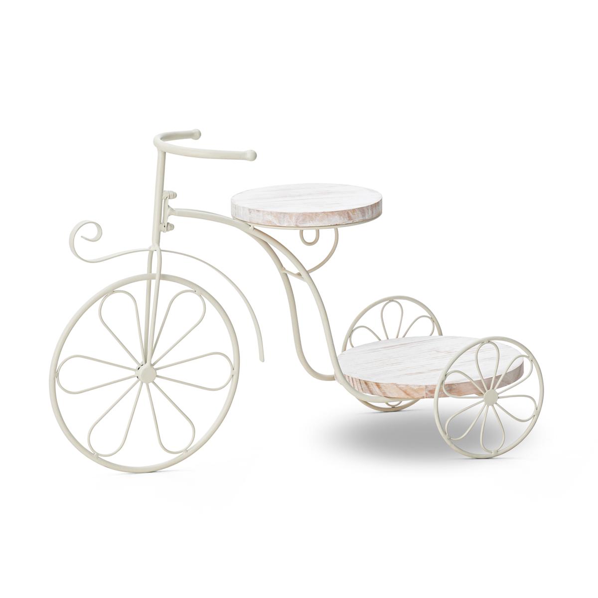 Glitzhome 18" Solid Wood and Metal Tricycle Planter Stand - 23296475 | HSN