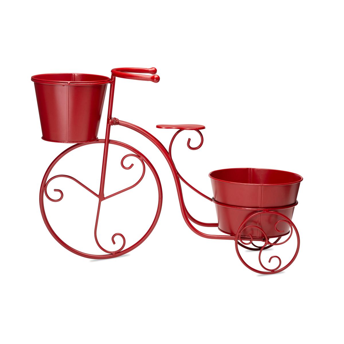 Glitzhome 21.5" Metal Red Bicycle Planter Stand - 23296484 | HSN