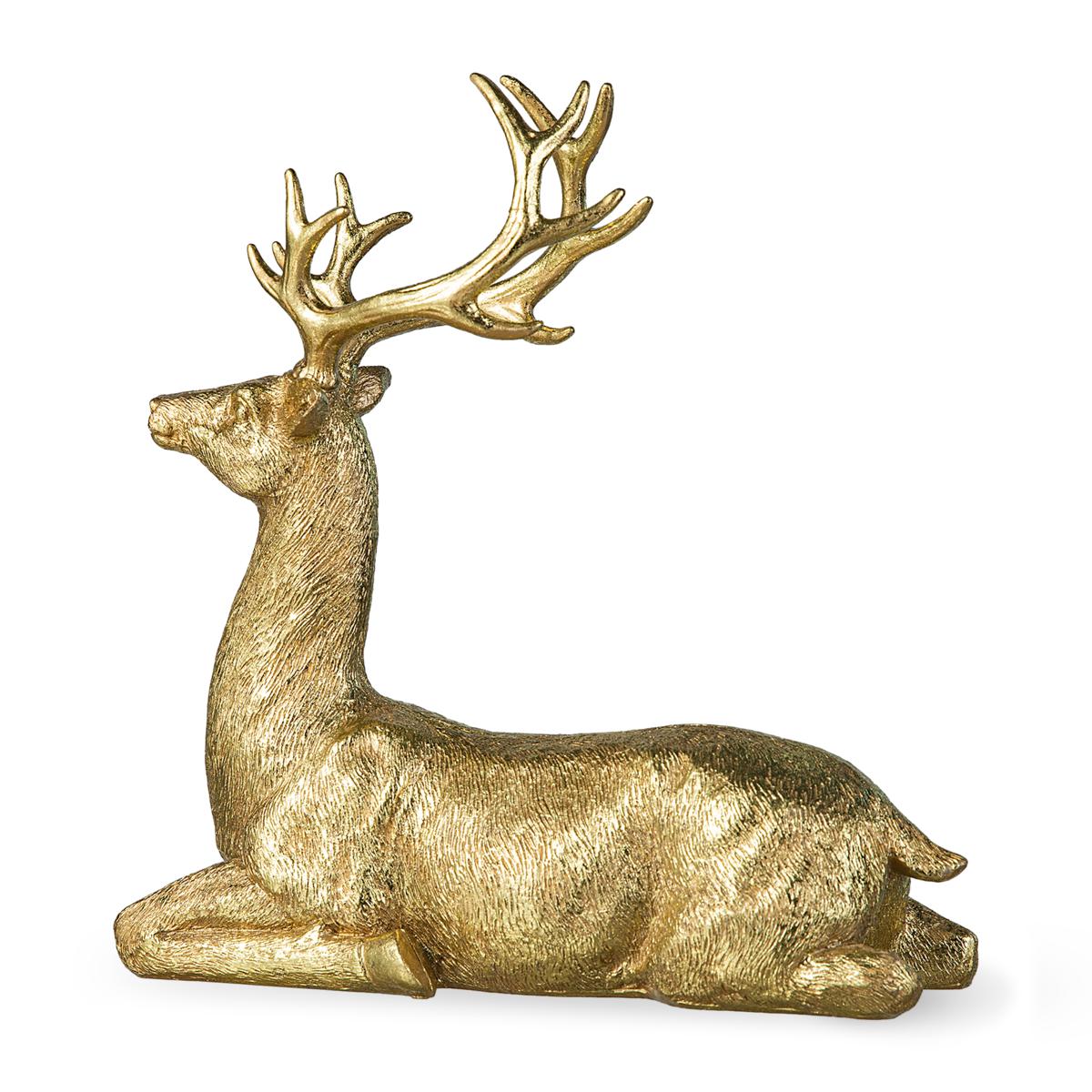 11'' H Resin Christmas Sitting Reindeer Table Decor | HSN