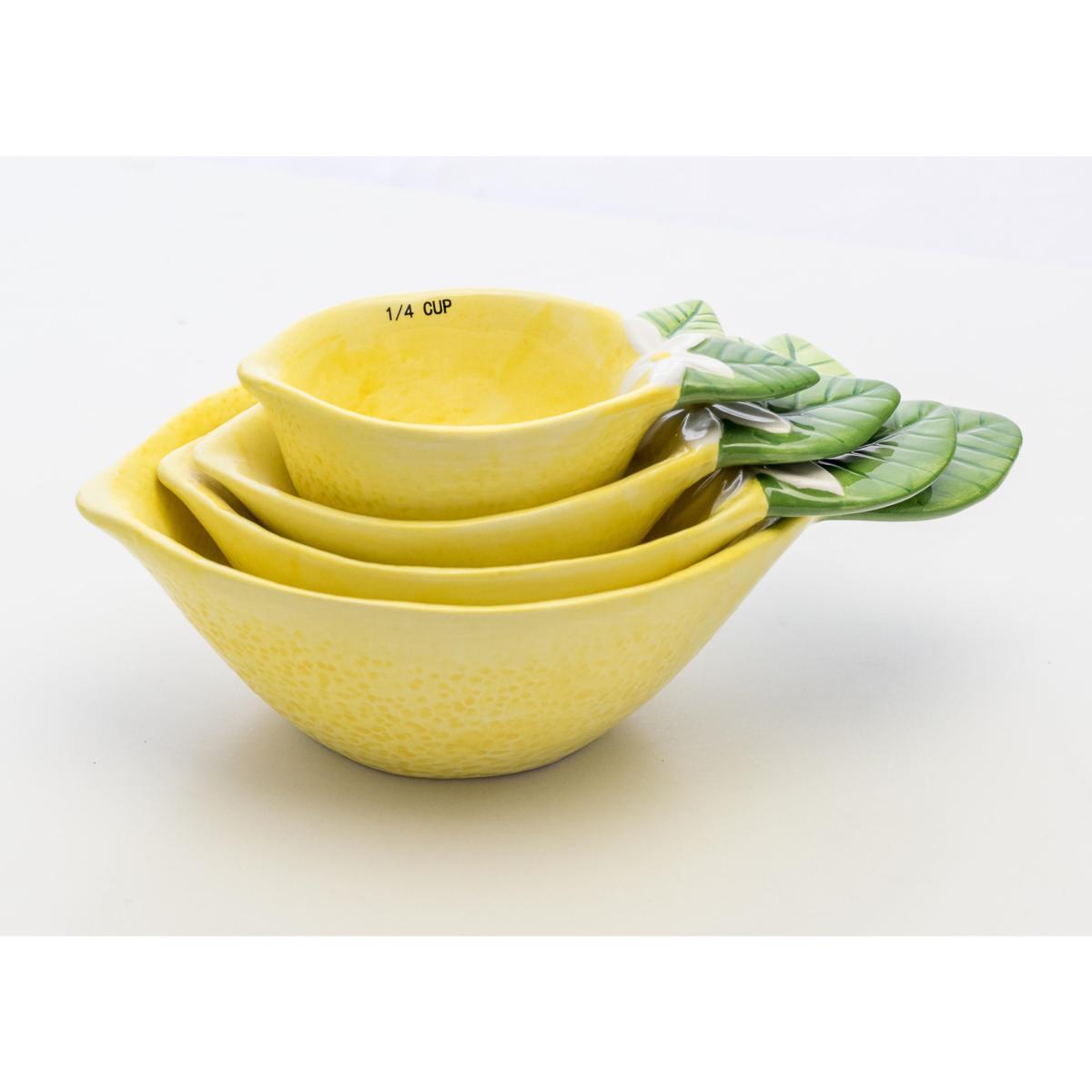 10 Strawberry Street Lemon Measuring Cups - Set of 4 - 23592405 | HSN