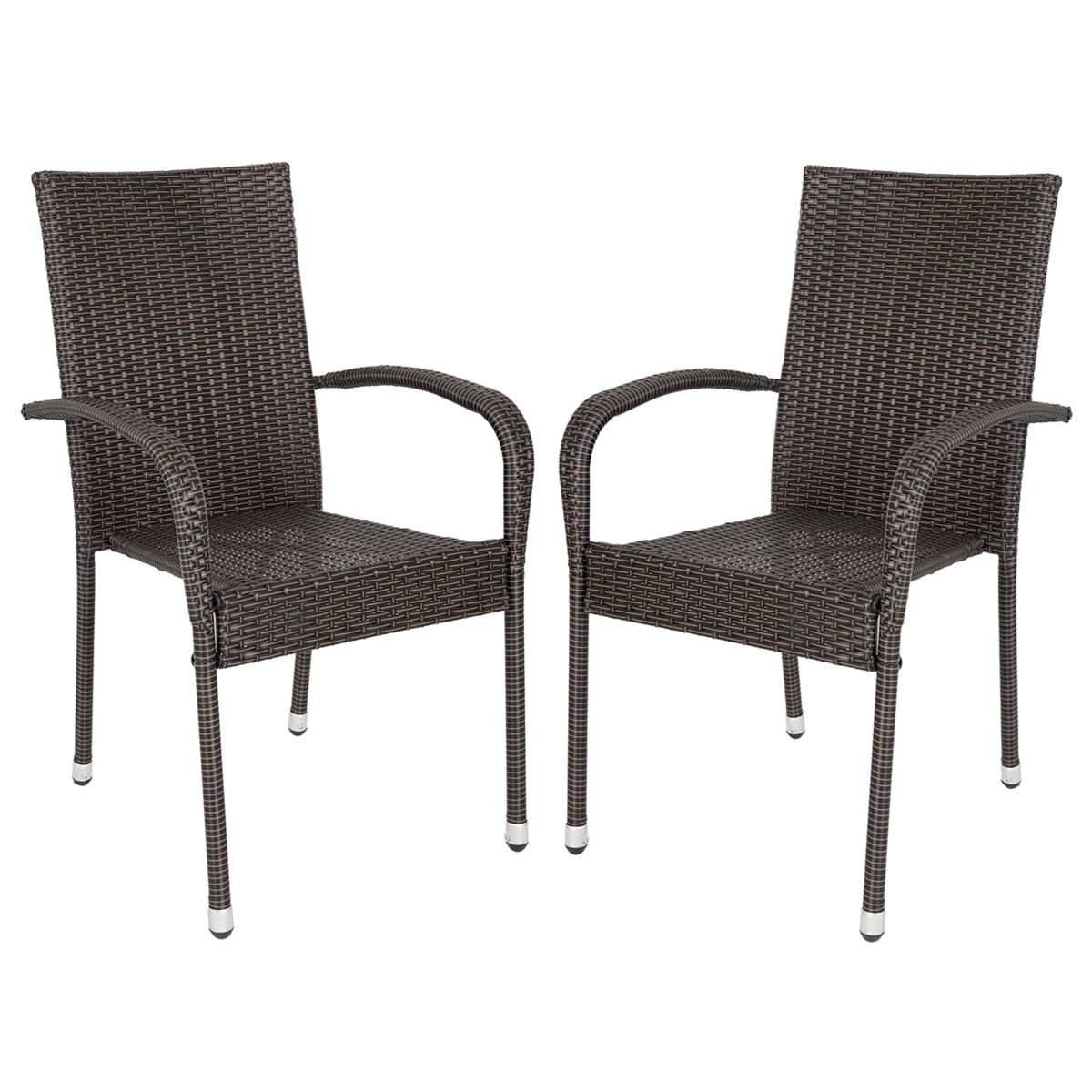Hialeah 2pc Wicker Dining Chair Set - Aspect Living - 23599453 | HSN
