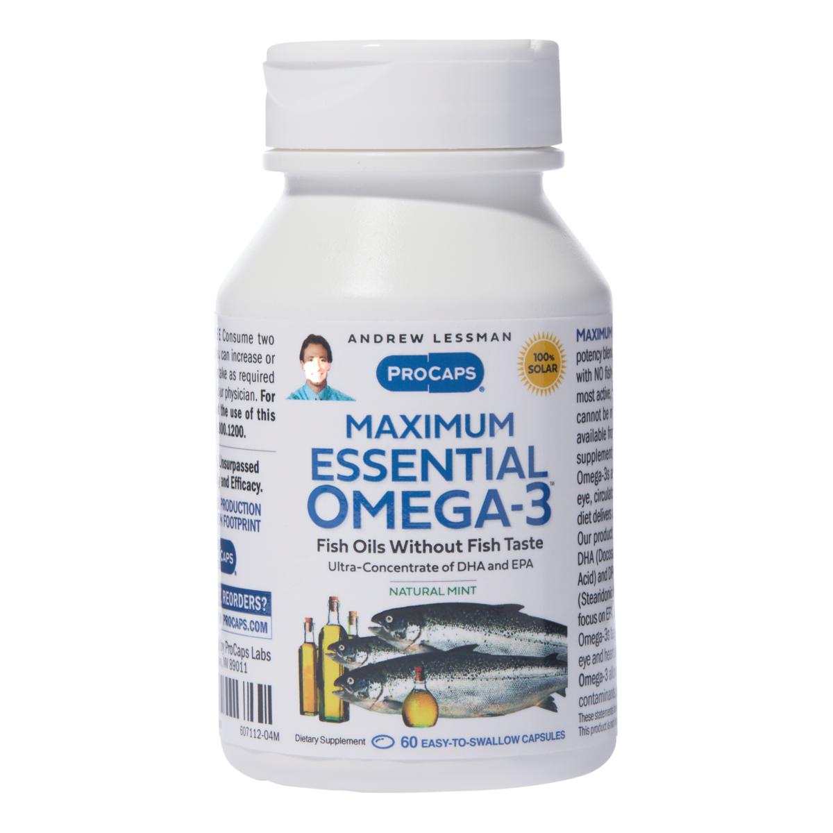 Maximum Essential Omega-3 Mint - 60 Capsules - 9437425 | HSN