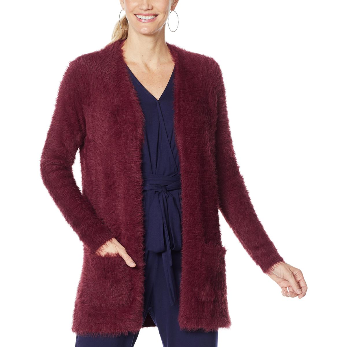 (HSN) Colleen Lopez Snuggle Knit Cozy Cardigan – TVShoppingQueens