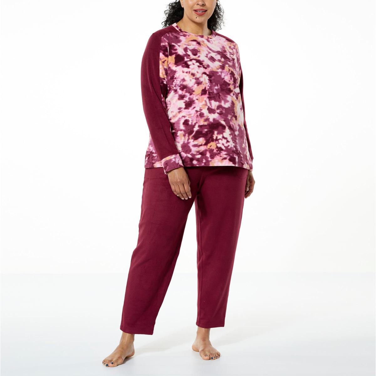 Comfort Code 2-piece Microfleece Top and Pant Lounge Set - 20468022 | HSN