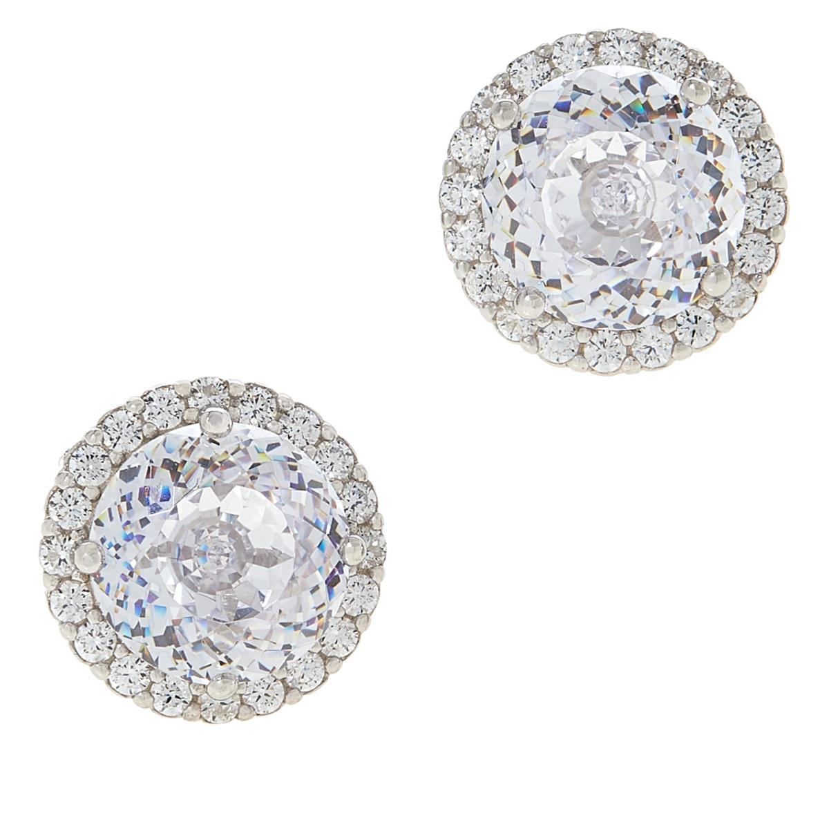 Radiance by Absolute™ 7.44ctw CZ Guardian Cut Halo Earrings | HSN