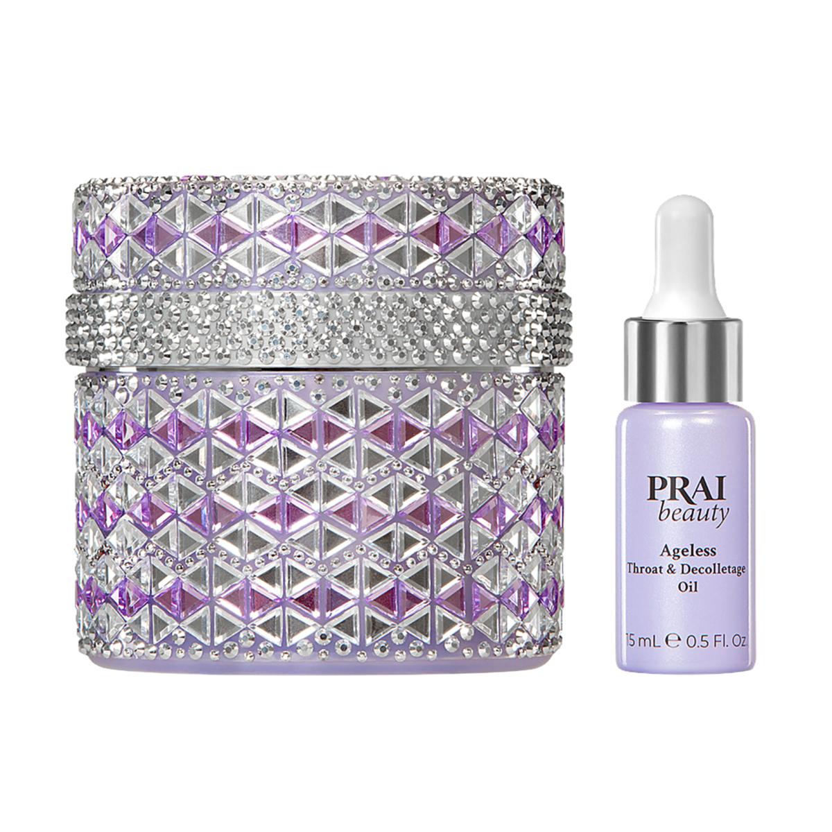 PRAI Beauty Ageless Throat & Decolletage 6.8 oz Day Creme & Oil Set AS ...