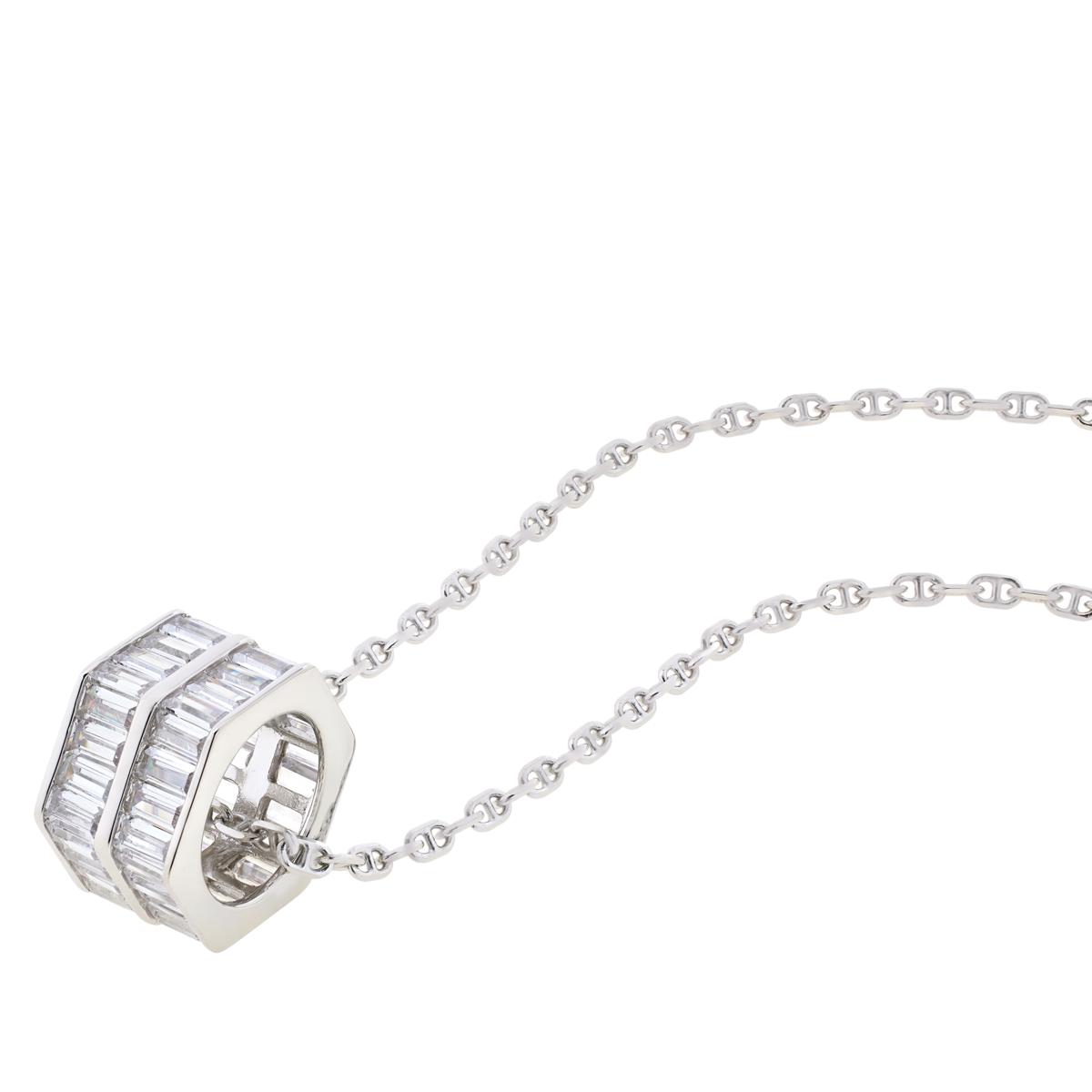 Radiance by Absolute™ Hexagon-Design Baguette Pendant with Chain ...