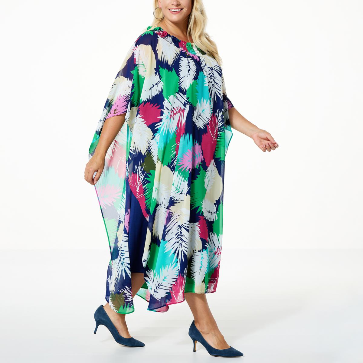 Antthony On/Off Shoulder Smocked Overlay Midi Dress | HSN