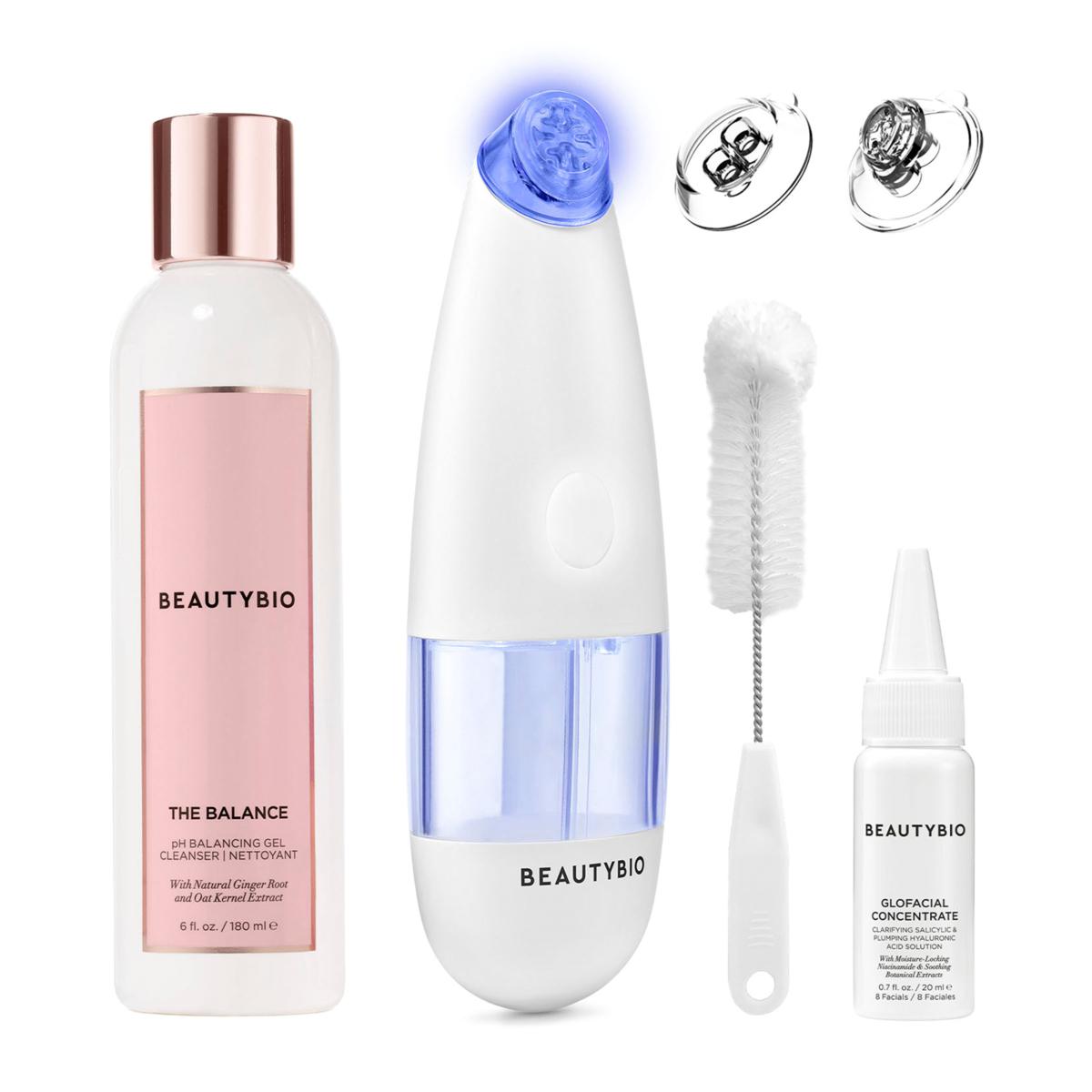 BeautyBio GLOfacial Tool Set with 6 oz. Balance Cleanser | HSN