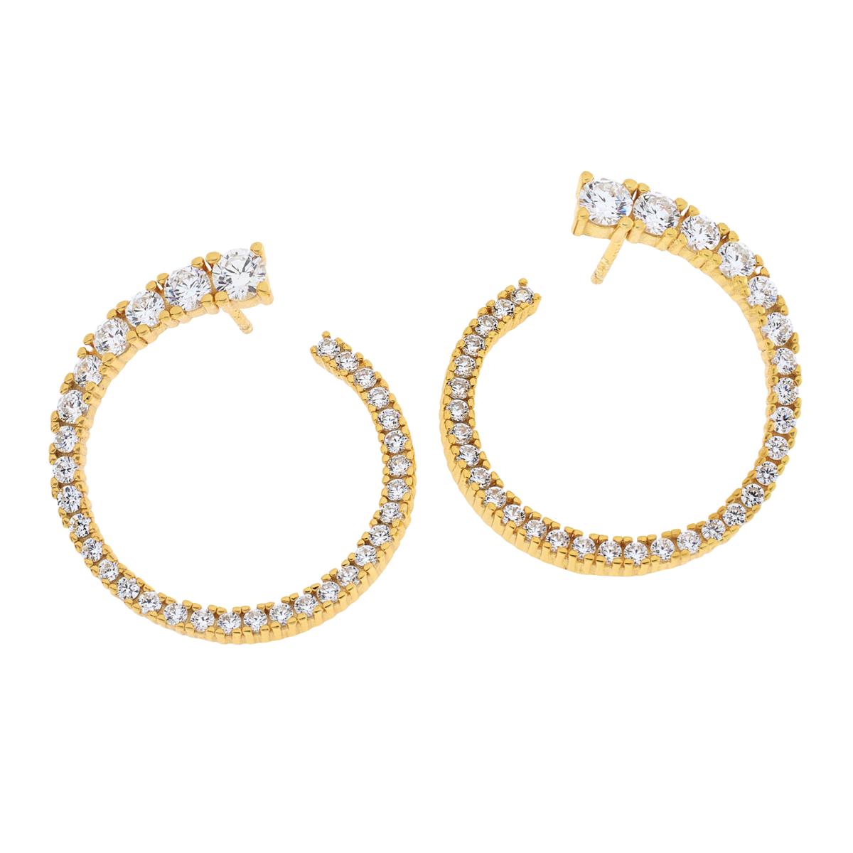 Radiance by Absolute™ Front-Facing Hoop Earrings | HSN