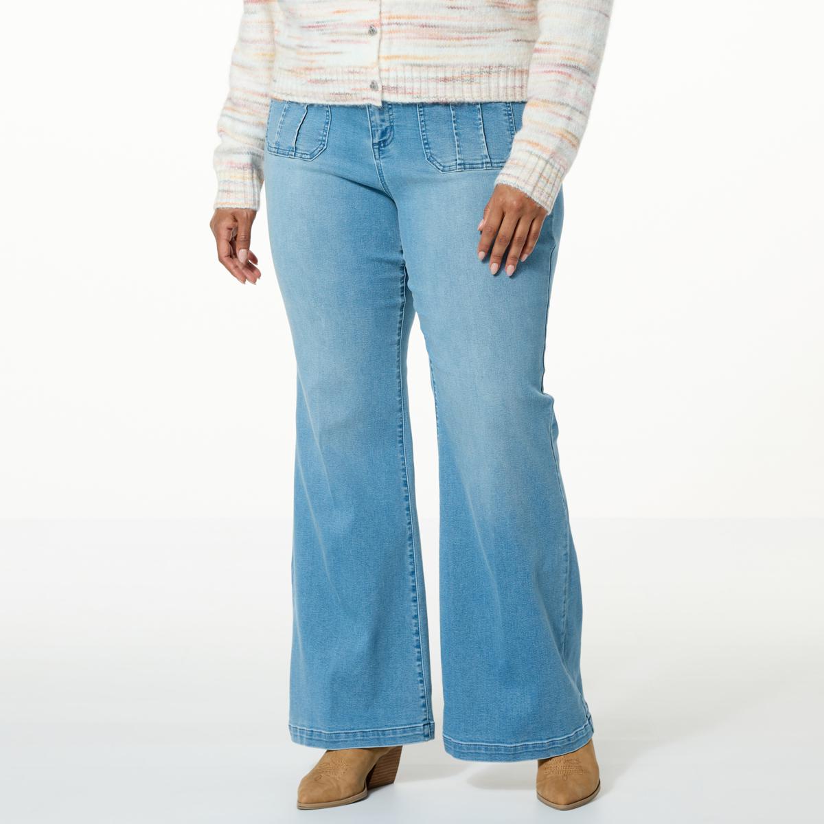 G by Giuliana G-Soft Denim Wide-Leg Trouser | HSN