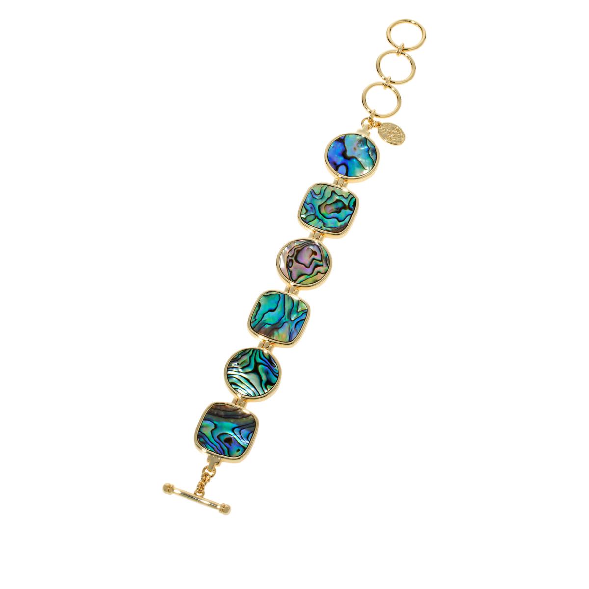 Connie Craig Carroll Jewelry Molly Abalone Station Bracelet | HSN
