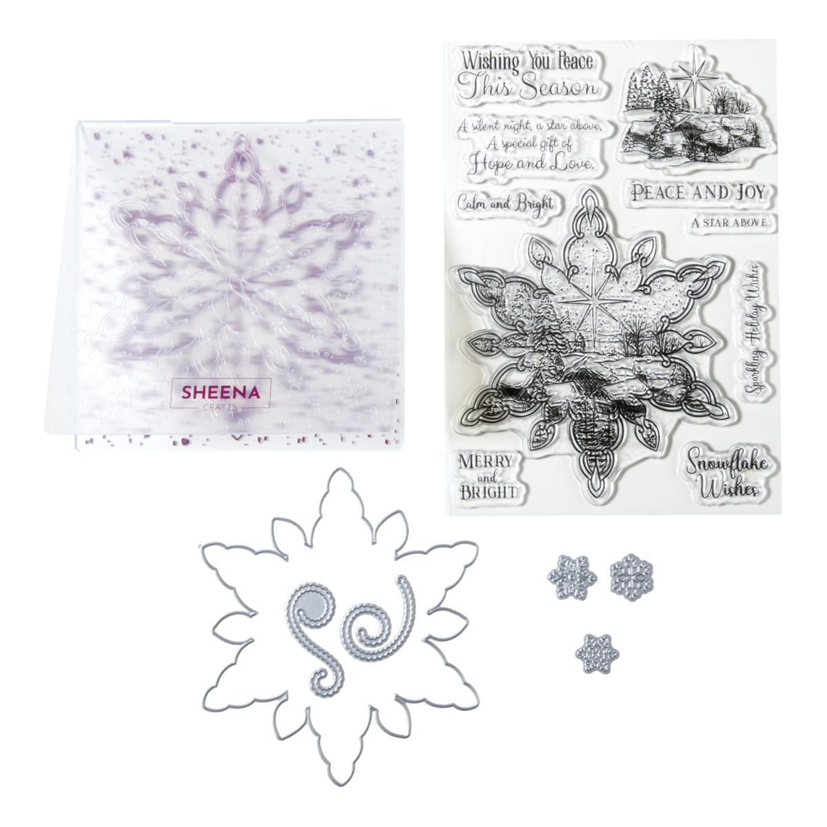 Crafter's Companion Sheena Snowflake Story Stamp and Die Set - 20924066 ...