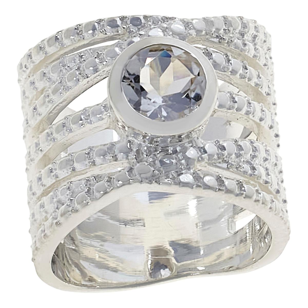 Herkimer Mines "Diamond" Quartz Solitaire Wide Wrap Ring - 21279024 | HSN