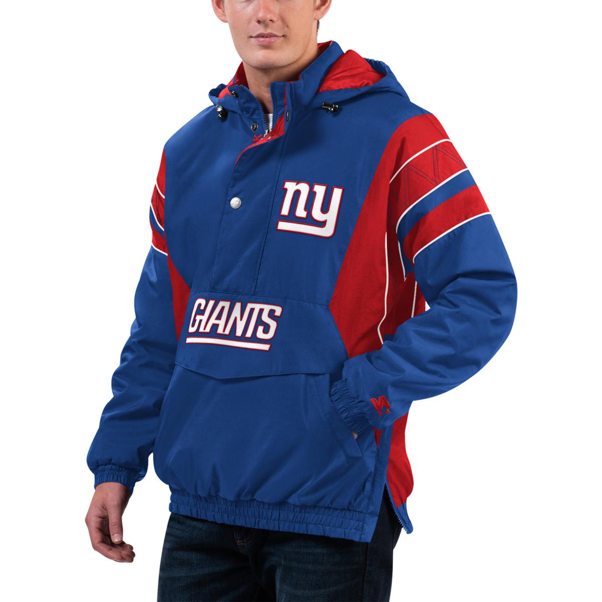 Officially Licensed NFL 1/2 Zip Pullover Hooded Jacket - Giants ...