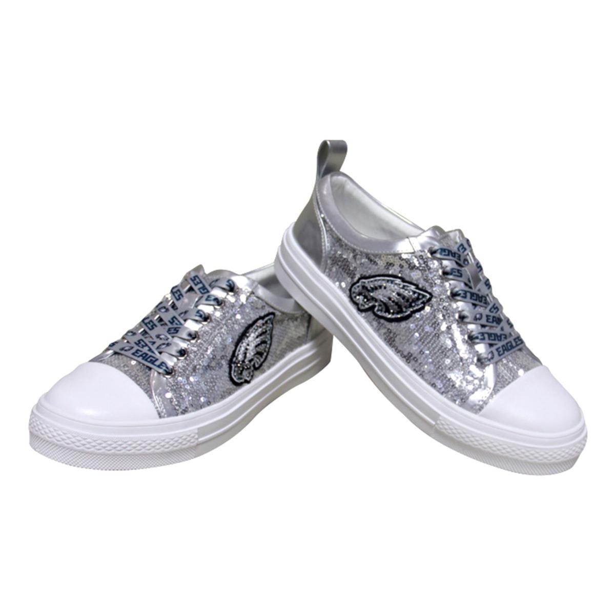 Officially Licensed NFL Sequin Lace-Up Sneakers - Lions - Eagles ...