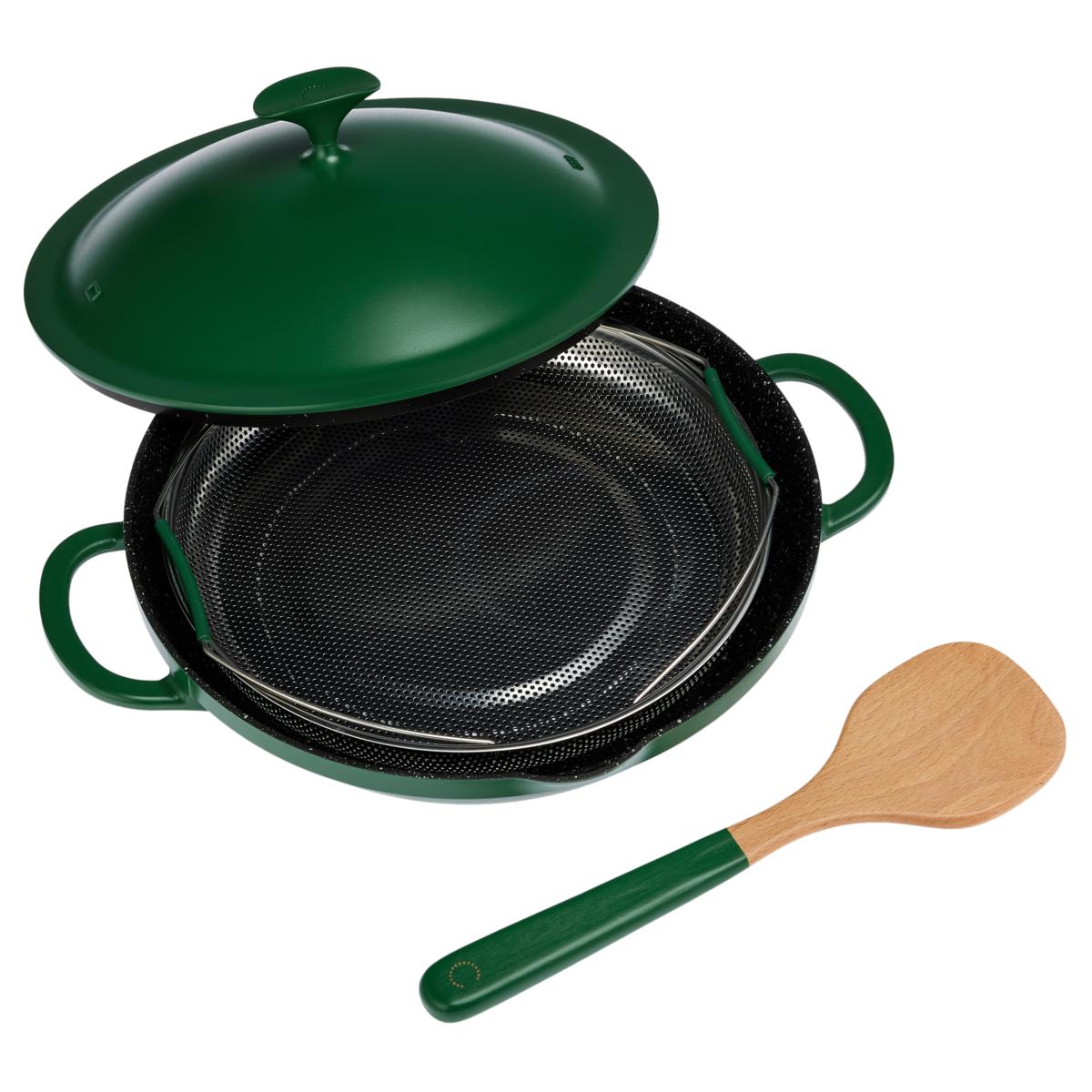Curtis Stone Dura Pan Nonstick All Day Chefs Pan With Steamer And Tool 21590081 Hsn