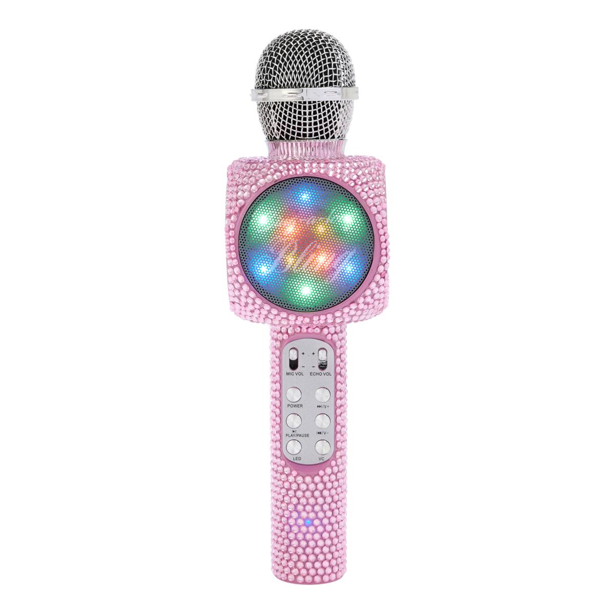 Sing-Along Bling Bluetooth Karaoke Mic with LED Disco Lights - 21873520 ...
