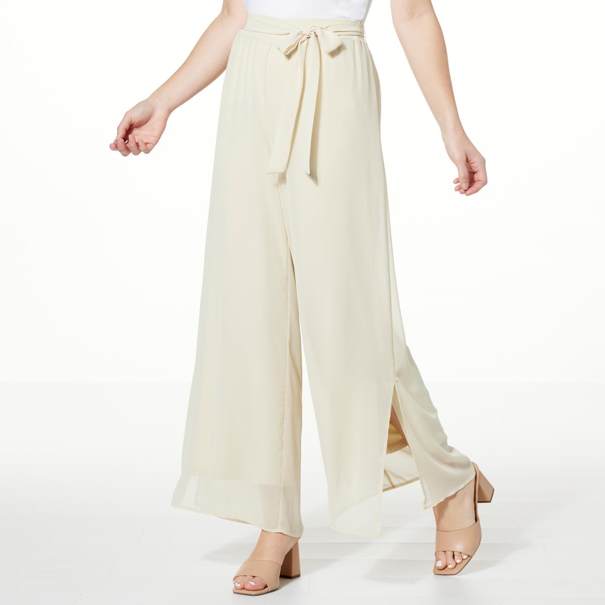 Colleen Lopez Mixed Media Wide-Leg Pant | HSN