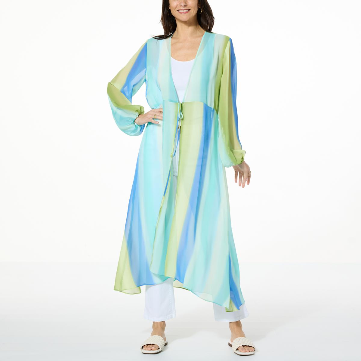 Colleen Lopez Ombre Woven Chiffon Duster | HSN