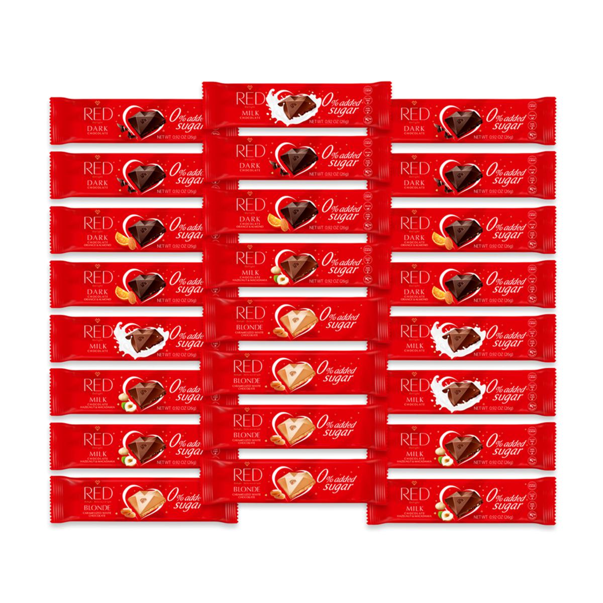 RED Chocolate 24-count Grab & Go Chocolate Bar Variety Pack | HSN