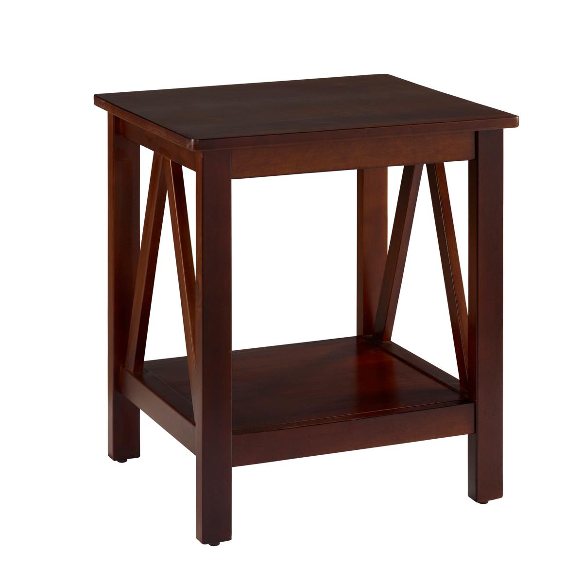 Linon Home Thomas End Table - Antique Tobacco - 8595966 | HSN