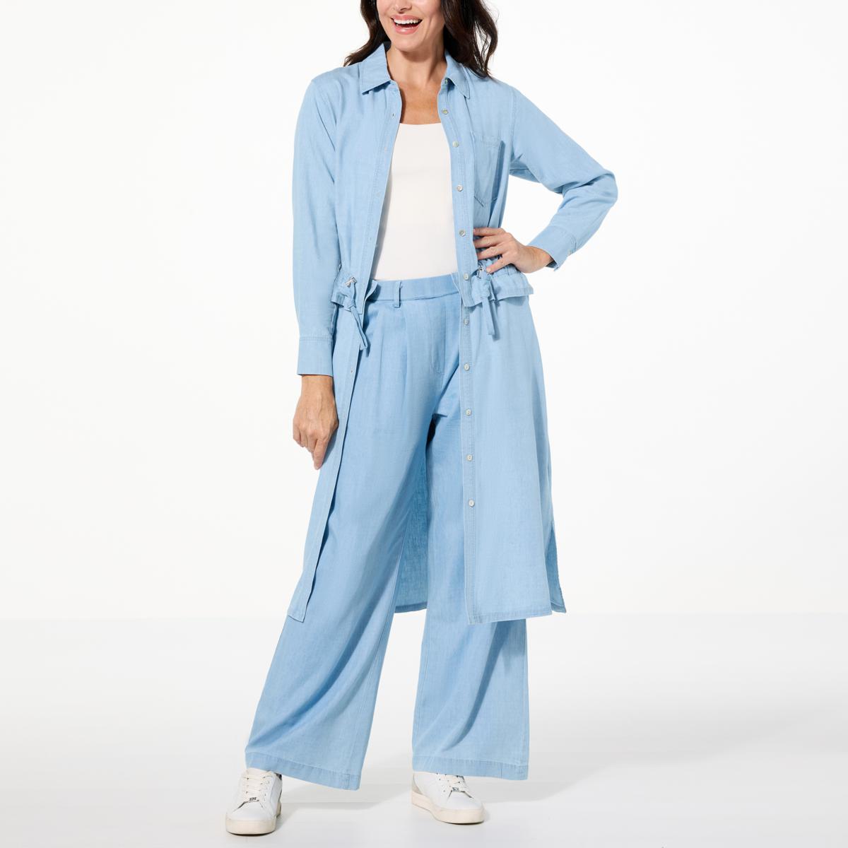 GREY by Jhoan Sebastian Grey Convertible Chambray Duster - 22657382 | HSN