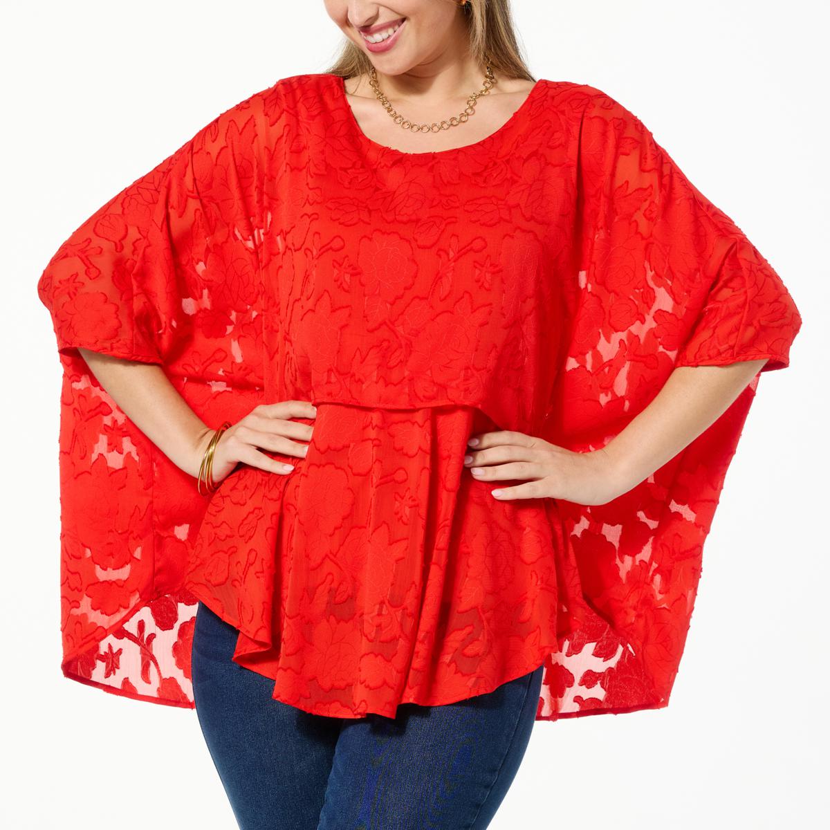 DG2 by Diane Gilman Jacquard Double Layer Top | HSN