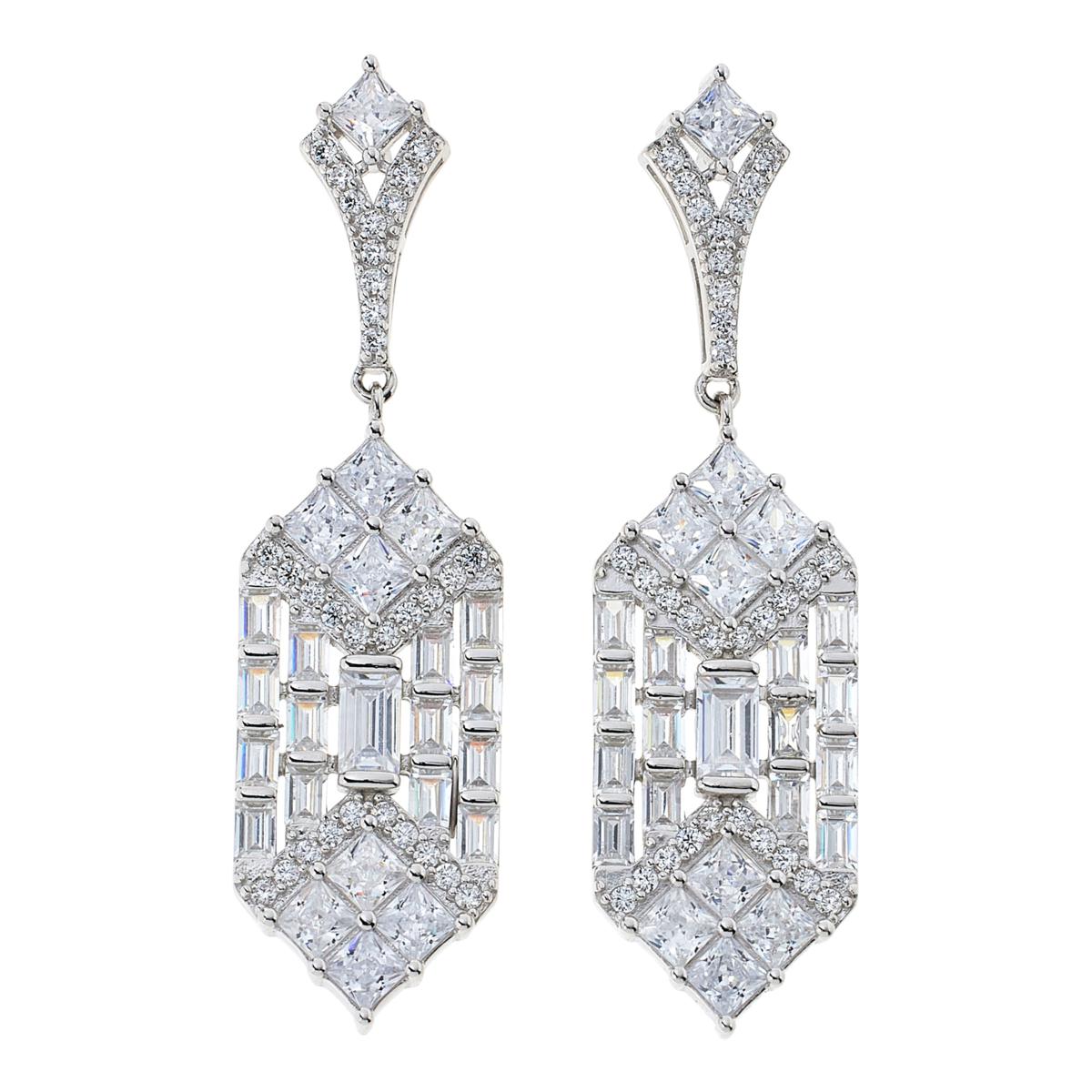 "As Is" Radiance by Absolute™ 5.25ctw Mixed Cut Art Deco Drop Earrings ...