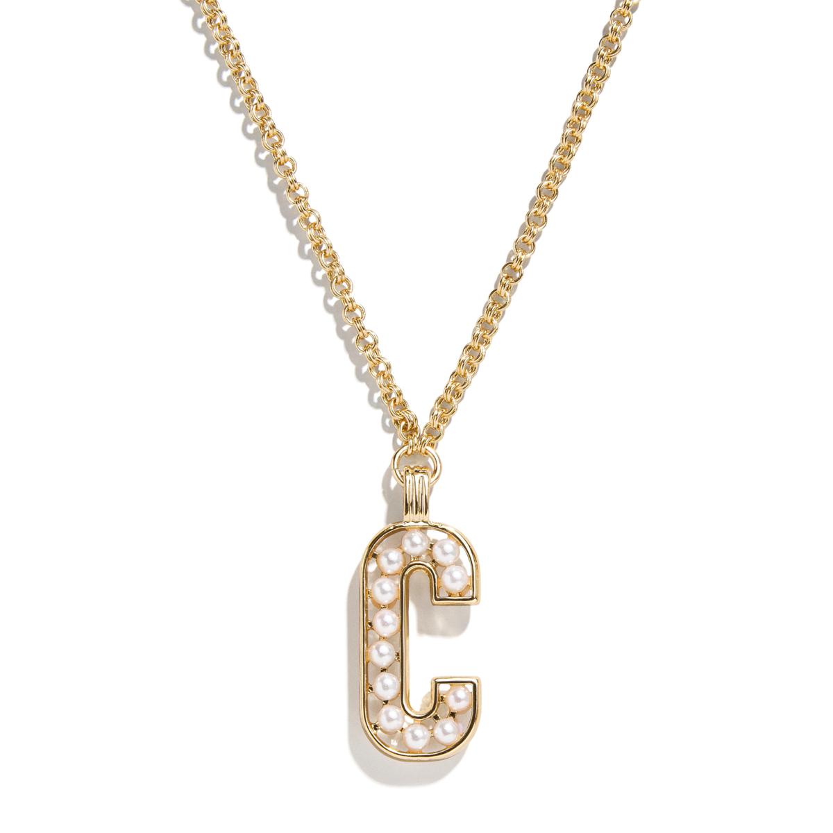 BAUBLEBAR 20" Goldtone Simulated Pearl Initial Drop Necklace | HSN