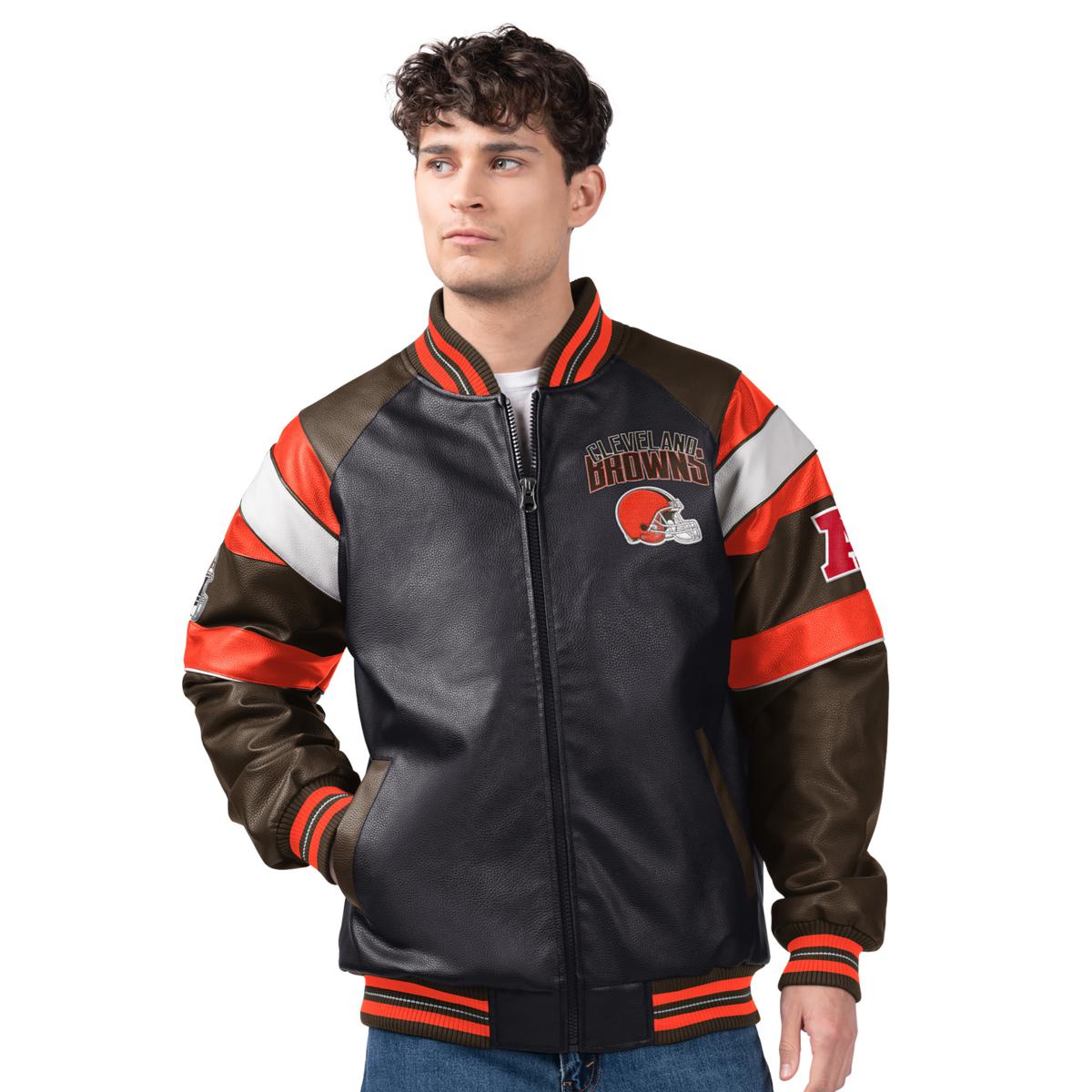 Officially Licensed NFL Men's Faux Leather Varsity Jacket by Glll ...