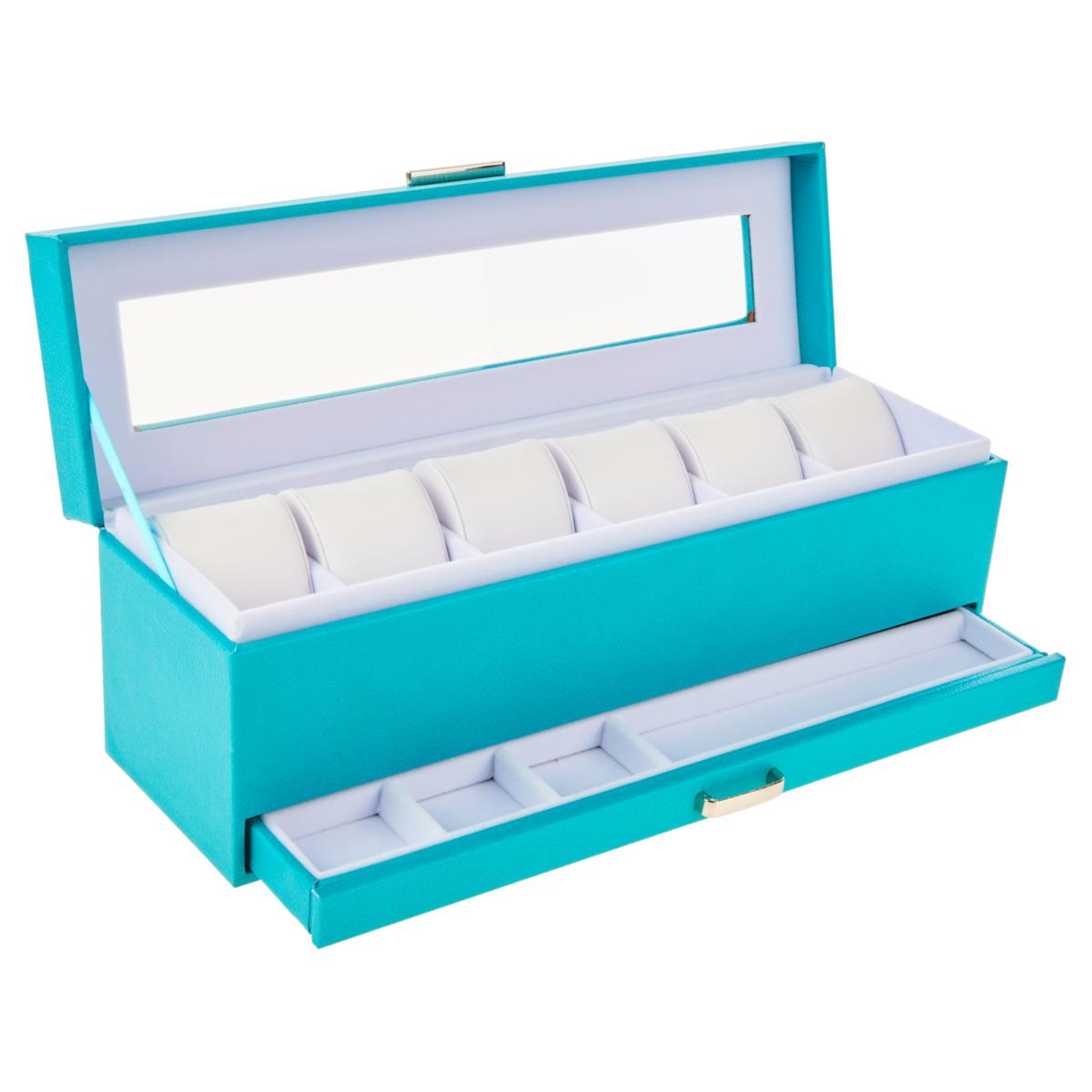 Prestige™ 6-Slot Watch Storage Box with Drawer | HSN
