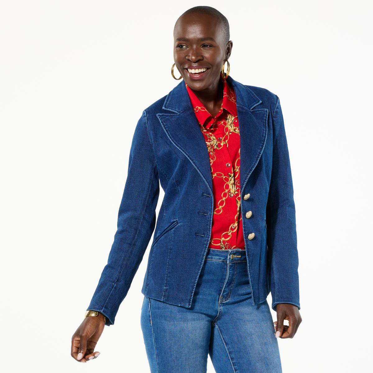 IMAN Global Chic Denim Blazer | HSN