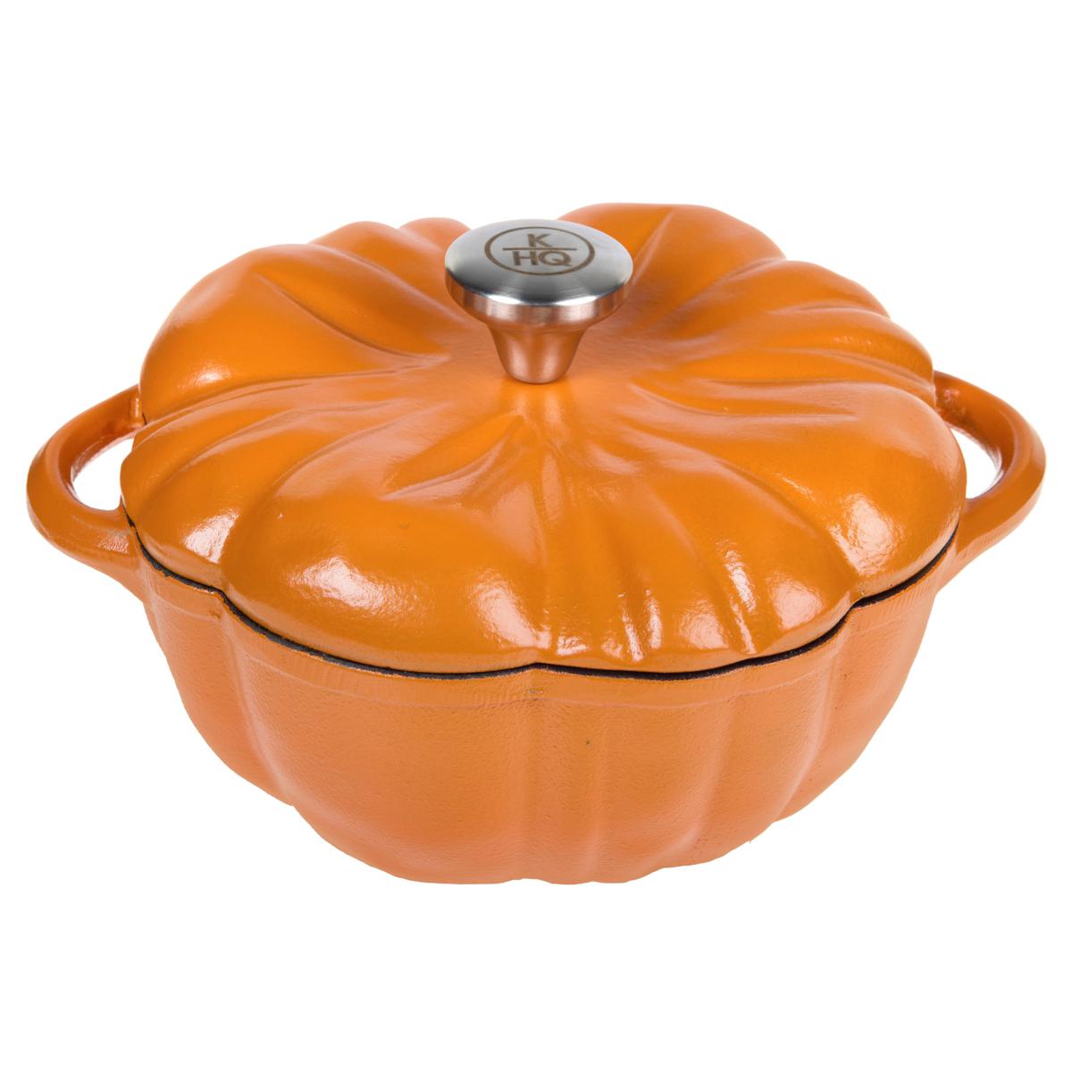 Kitchen HQ Cast Iron Diamond Ceramic Nonstick Pumpkin Casserole | HSN