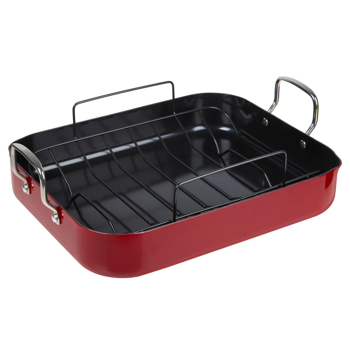 Kitchen HQ 16" Diamond Ceramic Nonstick Roasting Pan with Rack | HSN