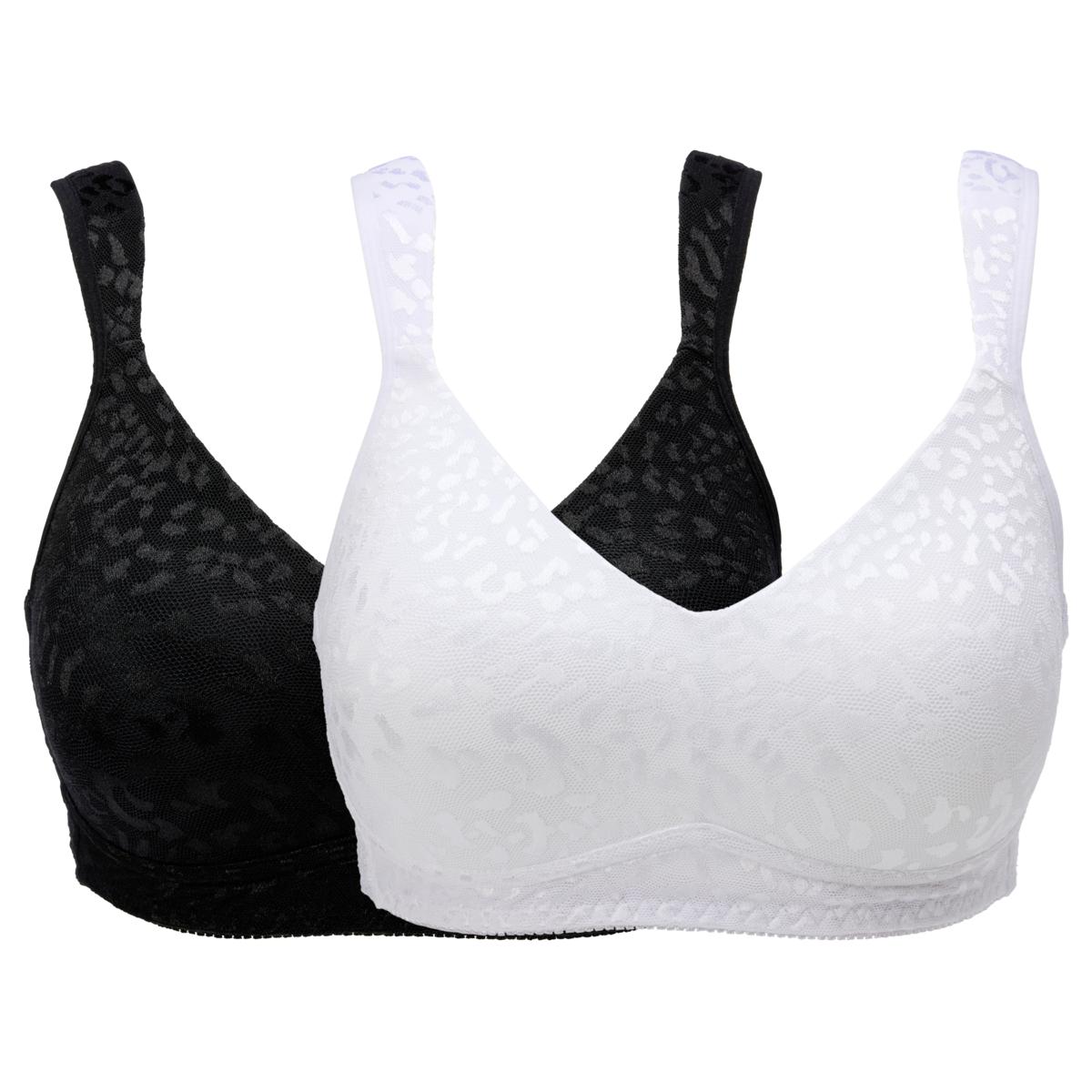 Rhonda Shear 2-pack Molded Cup Bra with Jacquard Print - 23273276 | HSN