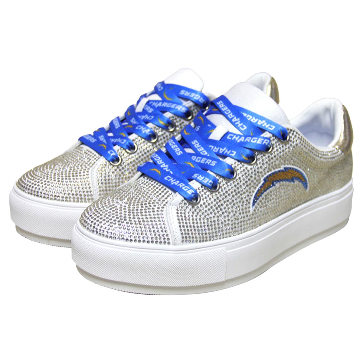 Officially Licensed NFL Team Crystal Shoe Crystals Sneaker - Chargers ...