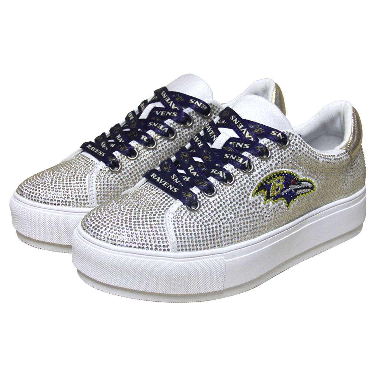 Officially Licensed NFL Team Crystal Shoe Crystals Sneaker - Ravens ...