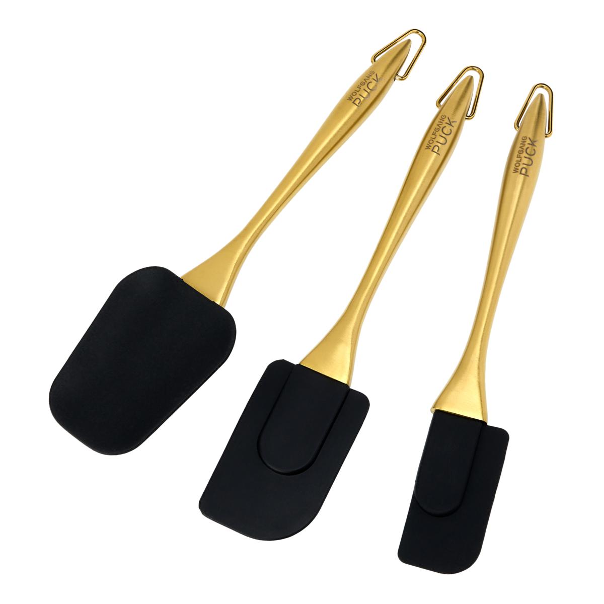 Wolfgang Puck 3-piece Silicone Spatula Set w/Stainless Steel Handles ...