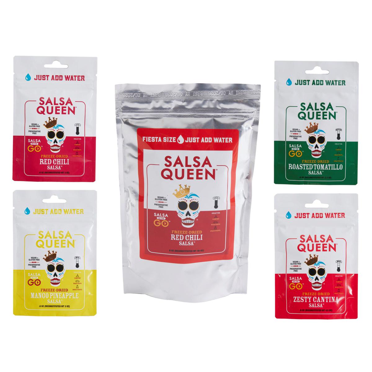 Salsa Queen Red Chili Freeze-dried Salsa w/ Assorted Minis - 10092777 | HSN