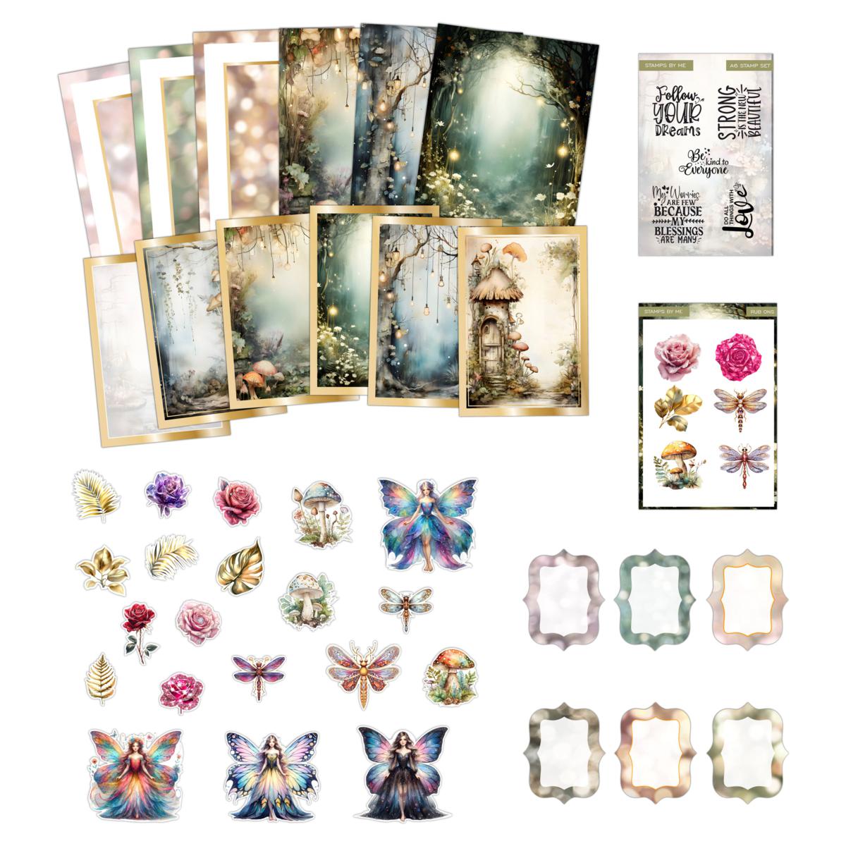 Stamps by Me Follow Your Dreams Whimsical Card-Making Kit - 18 Cards | HSN