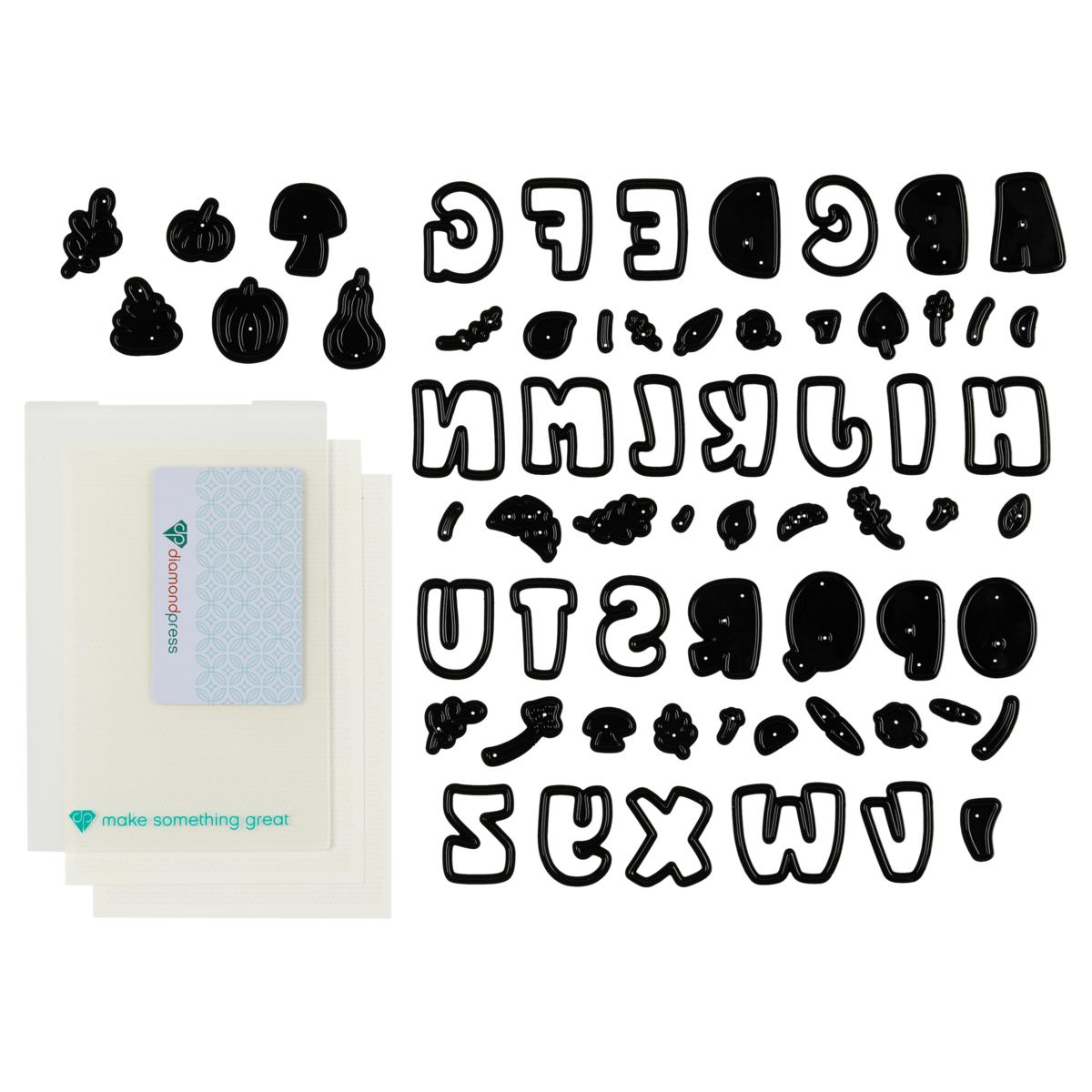 Diamond Press Harvest Alphabet Die Kit - 23297364 | HSN