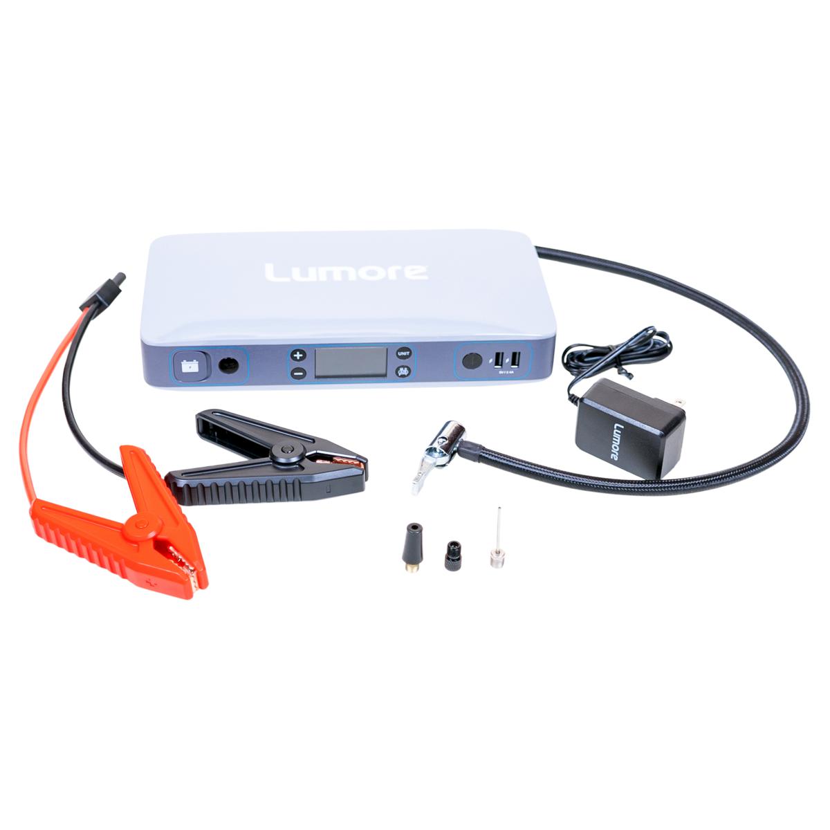 Lumore VoltAir+ 5-in-1 Jump Starter & Power Bank w/AC Port & Cables | HSN