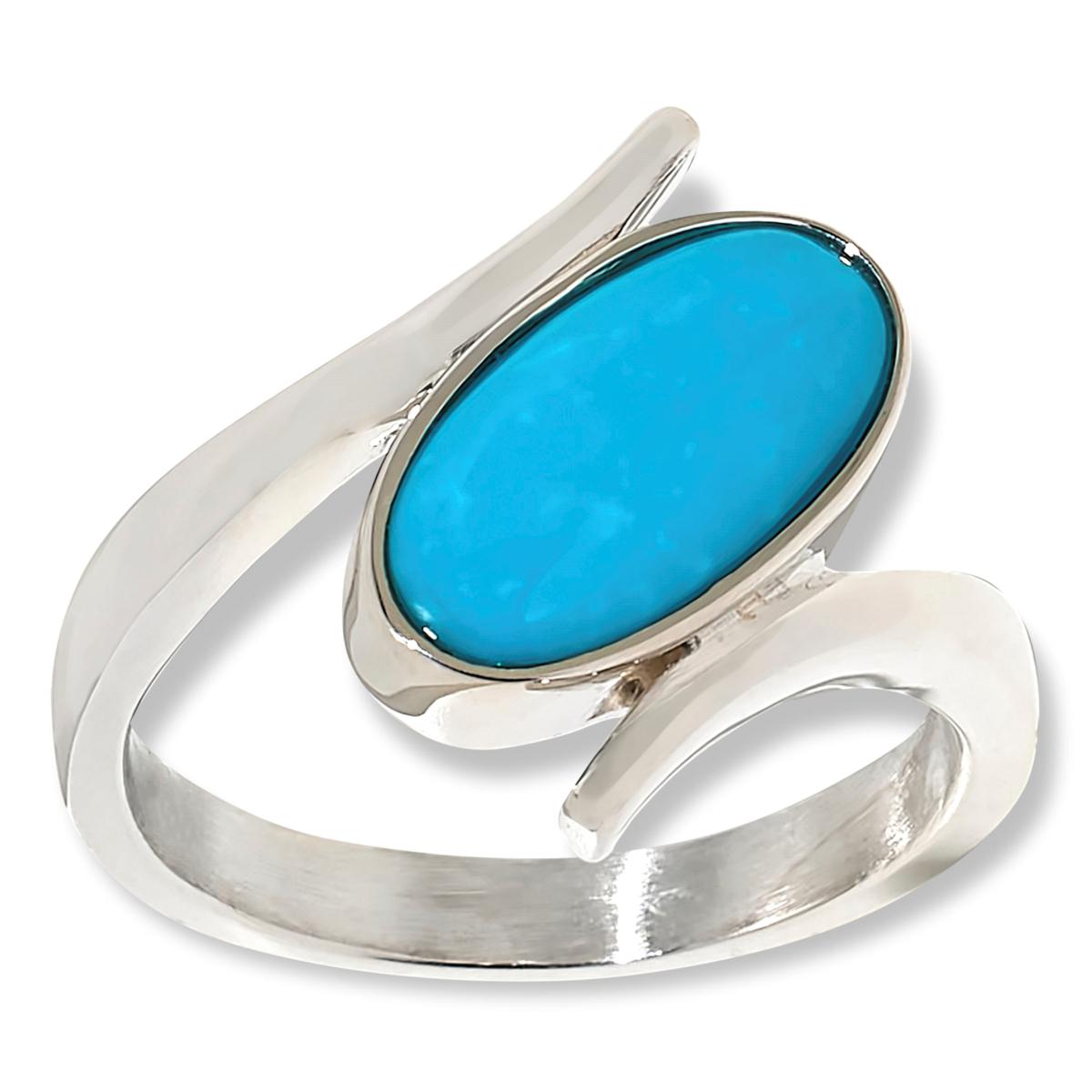 Jay King Sterling Silver Sleeping Beauty Turquoise Bypass Ring | HSN