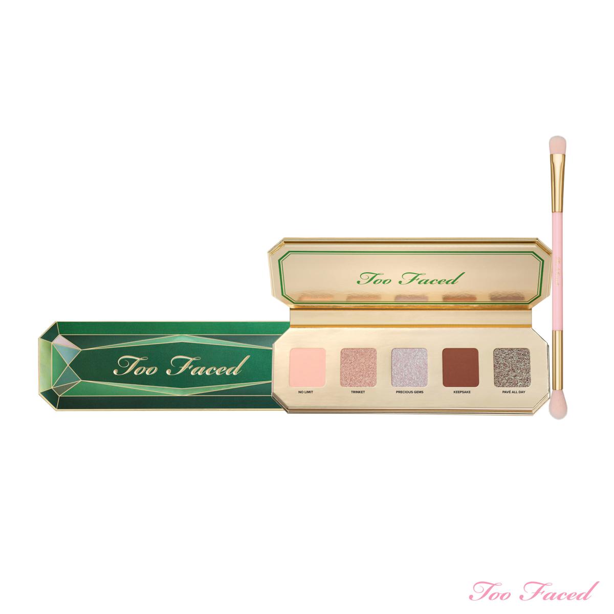 Too Faced Precious Gems Mini Eye Shadow Palette with Brush | HSN